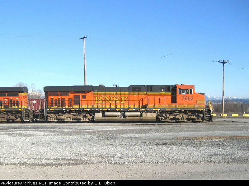 BNSF 7682 returns to Delta Yard